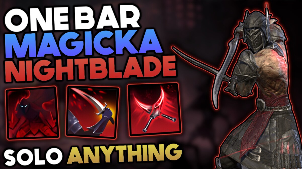 One Bar Magicka Nightblade Solo Build | U44 | ESO